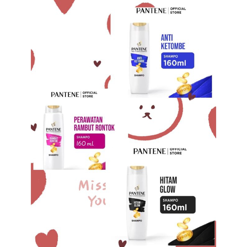Jual Pantene Shampoo 160ml Anti Dandruff, Anti Hair Fall, Black Glow ...