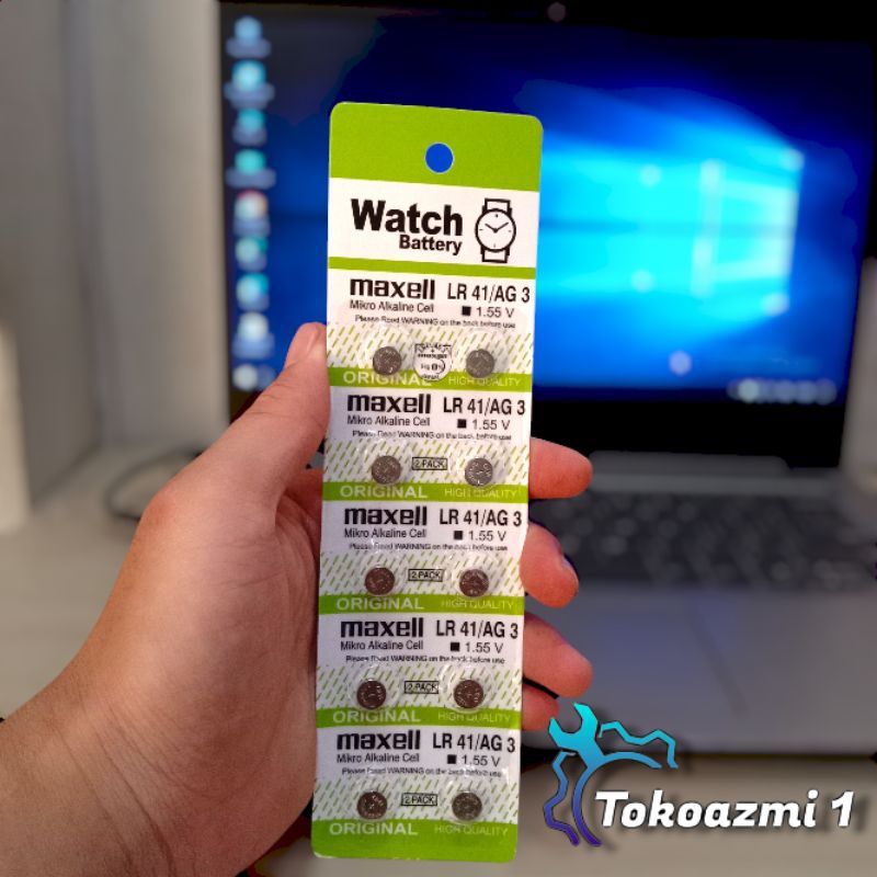 Jual Baterai LR41 AG3 Maxell Battery SR41 Perlembar Isi 10Pcs | Shopee Indonesia