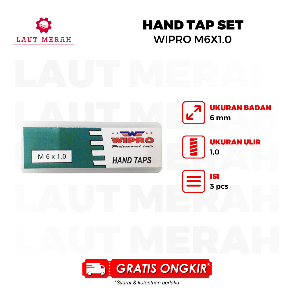 Jual Wipro Handtap Hand Tap / Handtap Membuat Drat / HAND TAPS SET 6x1.0 | Shopee Indonesia