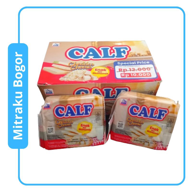 Jual Keju Calf Cheddar per PCS ekonomis 200gr | Shopee Indonesia