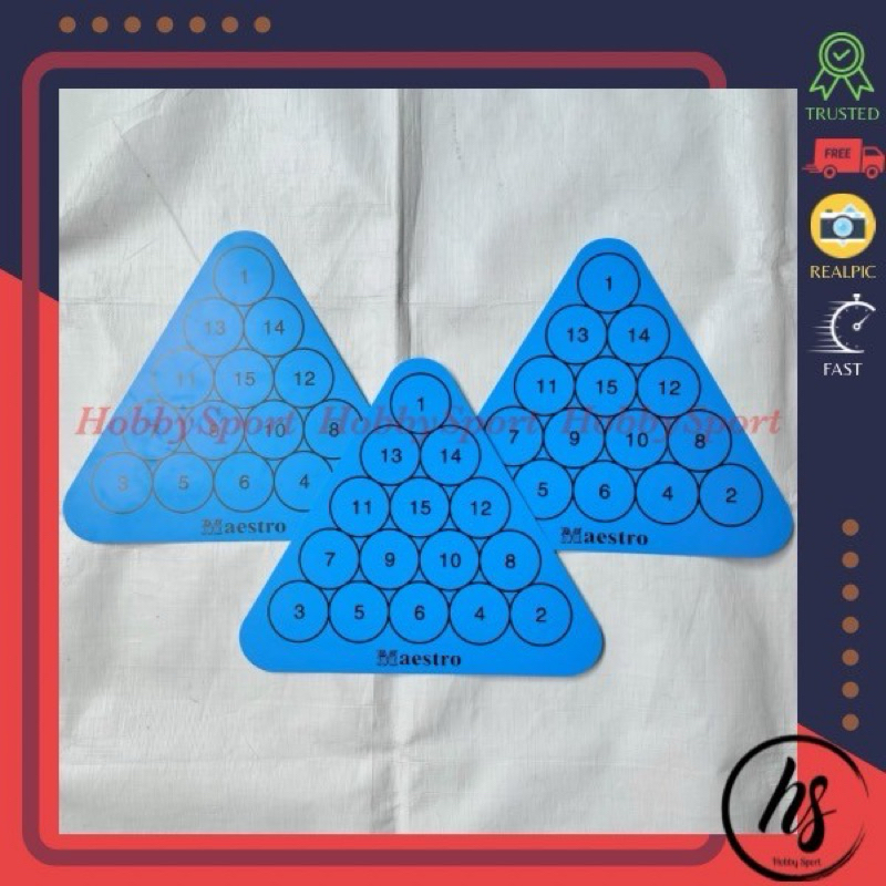 Jual Alas Bola Billiard Maestro Plastik Rak Segitiga Tatakan Triangle ...