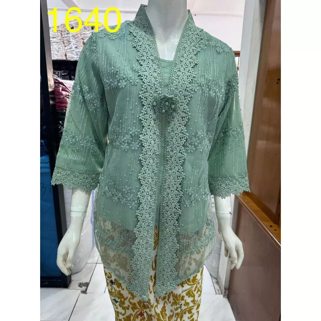 Jual 1481 1370 kebaya full brukat depan alexuez premium/kebaya rompi ...