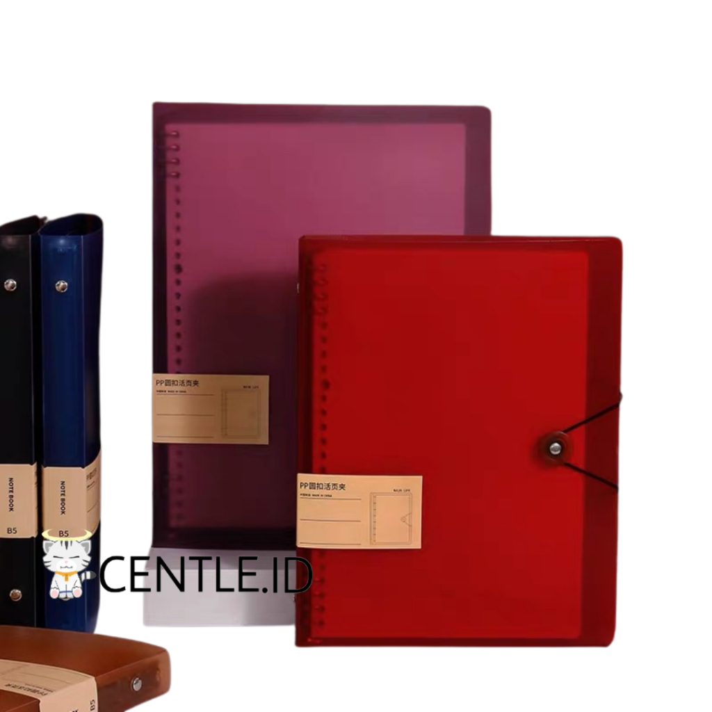 Jual BINDER NOTE GARIS PLASTIK A5 & B5 BINDER SPIRAL RING BUKU TULIS ...