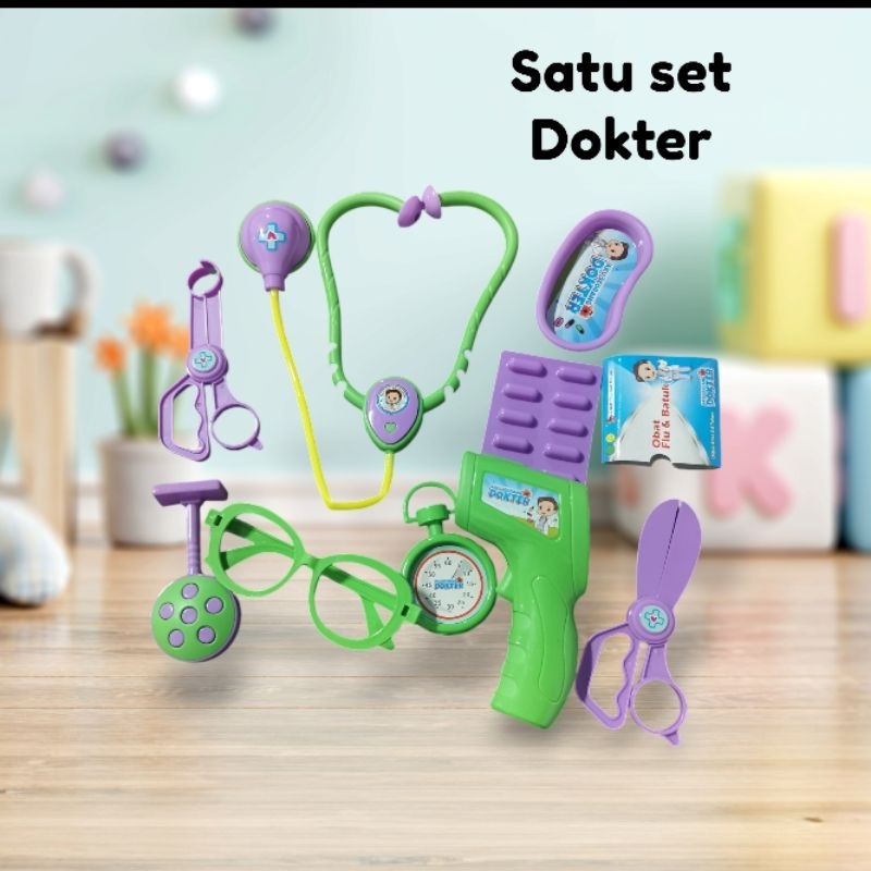 Jual 16001-1 MAINAN ANAK SATU SET ALAT DOKTER DOKTERAN | Shopee Indonesia