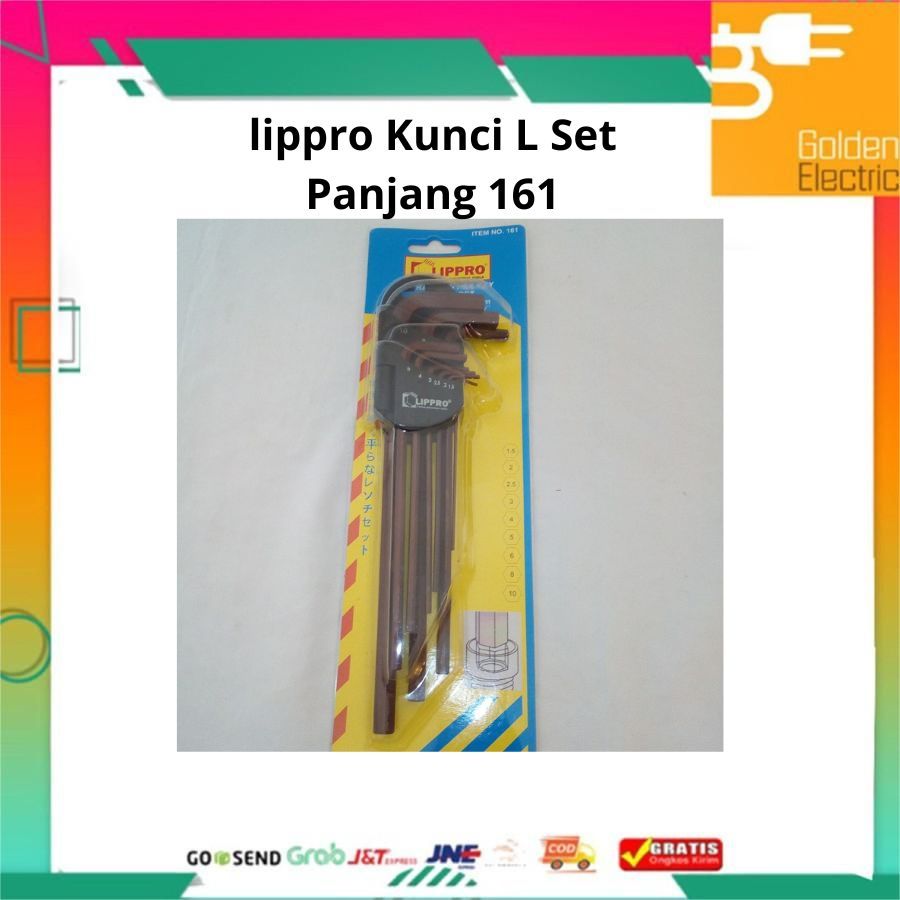 Jual Lippro Kunci L Set Panjang 161 Extra Longsor Hex Key Wrench Set ...