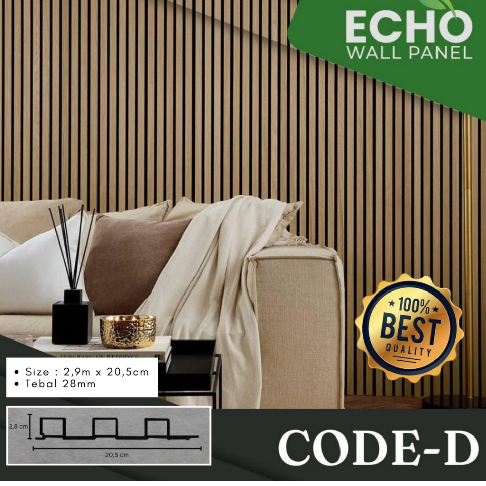 Jual Echo Wood Panel / WPC Wallpanel / Panel Dinding Panjang 2,9m (Kode ...