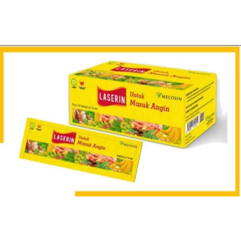 Jual LASERIN MASUK ANGIN DUS KOTAK/ 12 sachet 15 ml | Shopee Indonesia