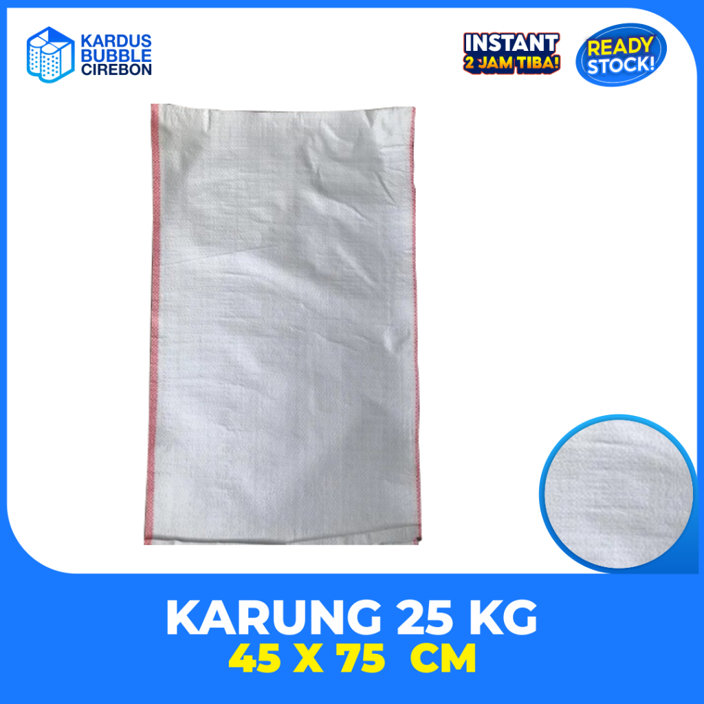 Jual Karung Plastik ukuran 45 x 75 cm kondisi baru kapasitas 25 kg ...