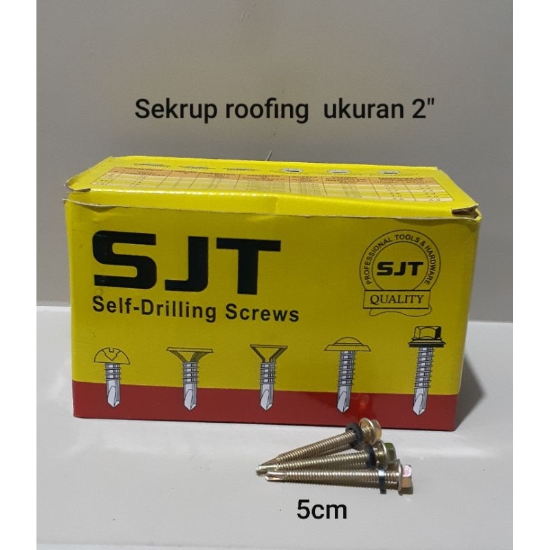 Jual baut drilling baja ringan hexagonal sekrup roofing 8mm self ...