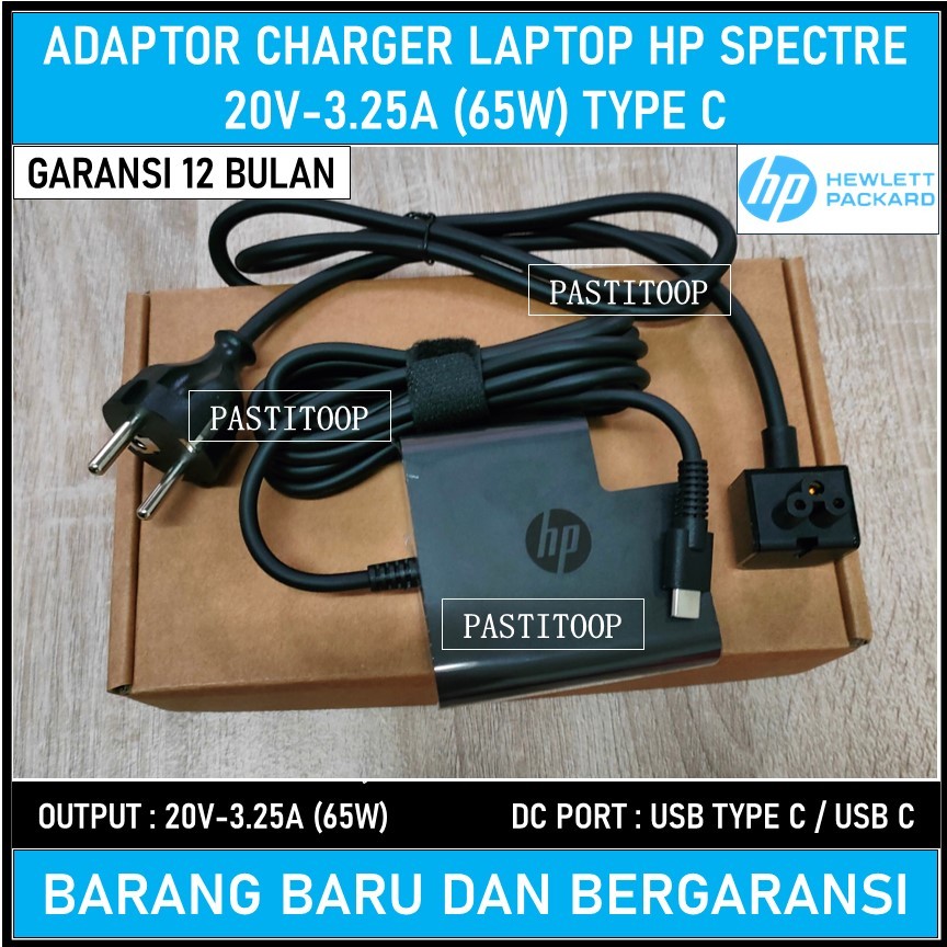Jual Adaptor Original Hp Spectre X360 Pro X2 612 G2 Type C 65W USB C ...
