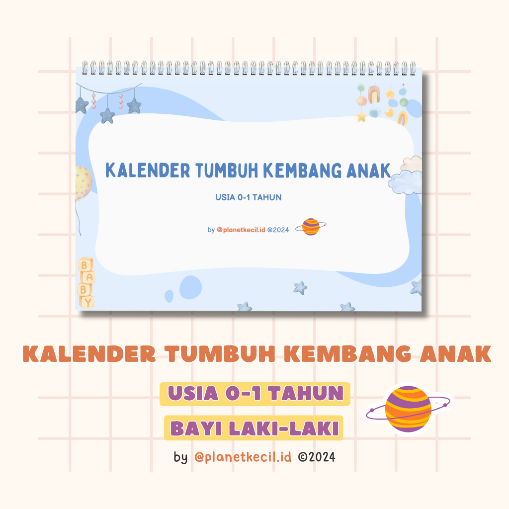 Jual Kalender Tumbuh Kembang Anak Usia 0-1 Tahun Bayi Laki-laki ...