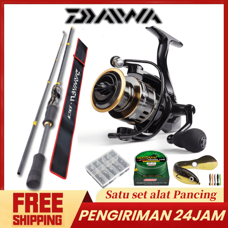 Jual Daiwa【Beli 1 Dapat 5】Pancing Set 1.6M/1.8M/2.1M/2.4M Joran Pancing Set Dengan Bahan Serat ...