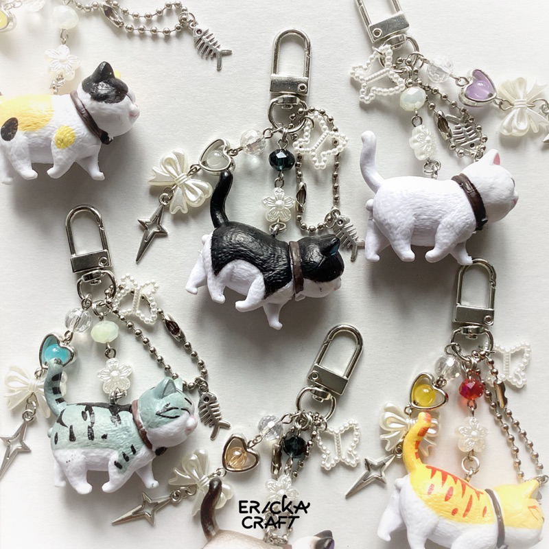 Jual GANTUNGAN KUNCI KUCING MEOW KEYCHAIN AESTHETIC CAT KITTY MINIATUR ...