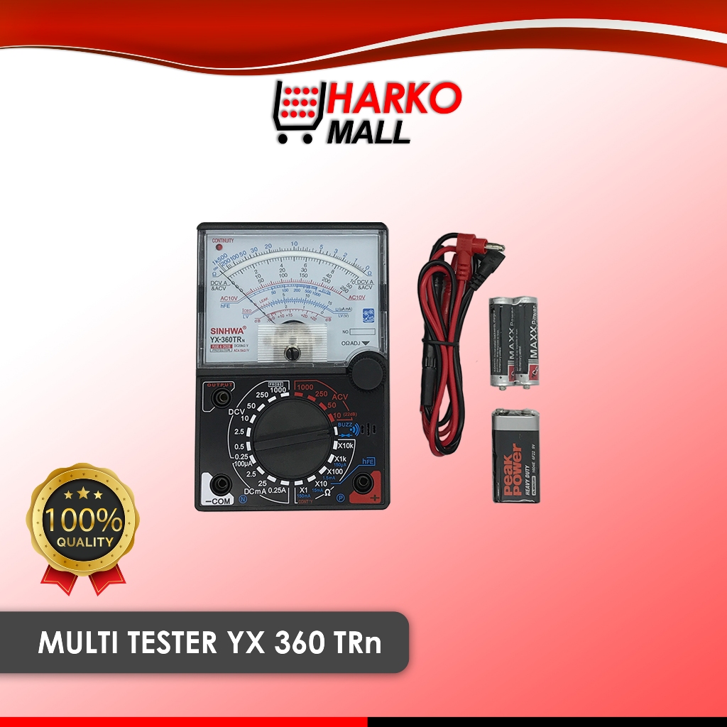 Jual MULTI TESTER YX Multi Tester YX 360 TR Avometer Multi Meter + Led ...