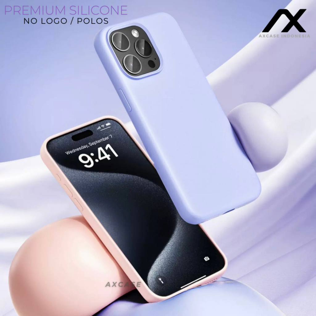Jual Premium Silicone Case Polos Non Logo iPhone 13 14 15 16 PRO MAX ...