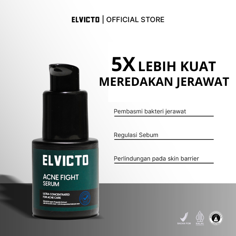 Jual ELVICTO ACNE FIGHT SERUM 20ml |Serum Anti Jerawat Serum Pereda Jerawat Serum Wajah Pria ...