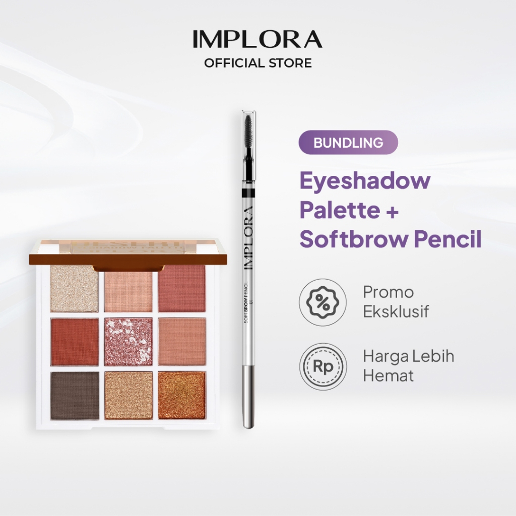 Jual Implora Promo Eyeshadow Palette + Softbrow | Shopee Indonesia