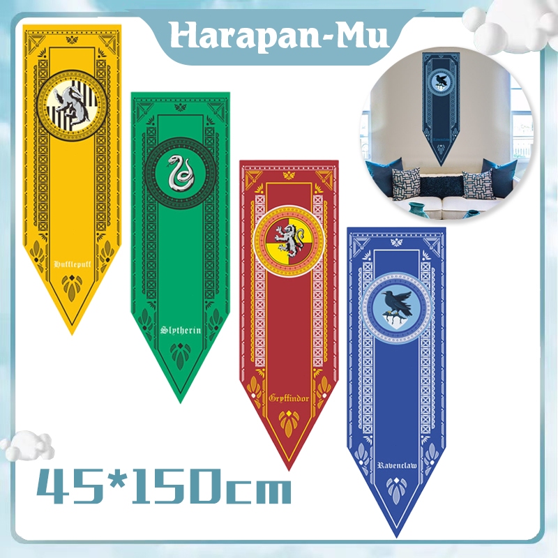 Jual Bendera Logo Asrama Sihir Magic Panji Gantung Harry Potter Flag ...