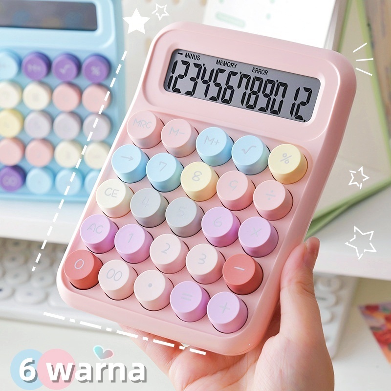 Jual kalkulator aesthetic, calculators siswa lucu dengan layar besar ...