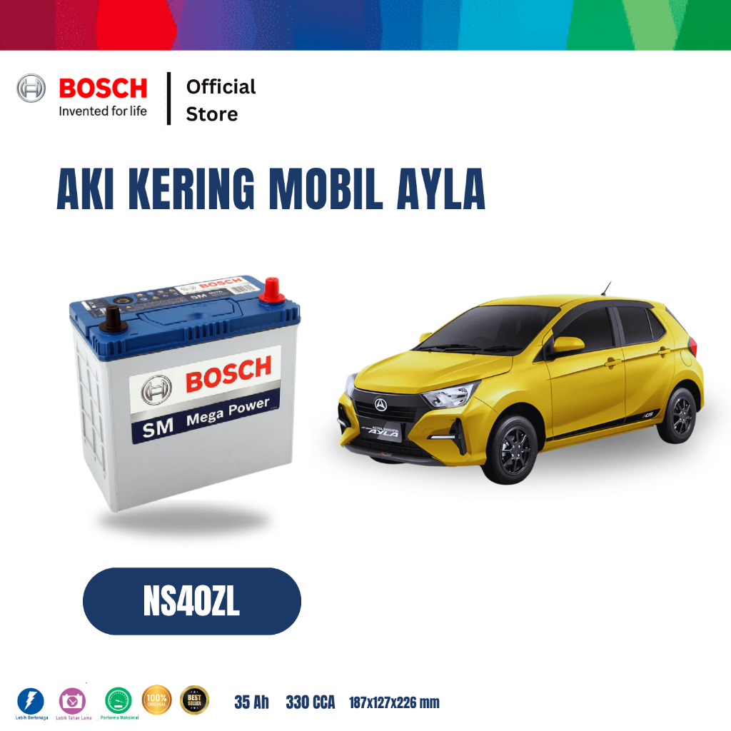 Jual Bosch Aki Mobil Daihatsu Ayla MF Blue NS40ZL - SSM | Shopee Indonesia