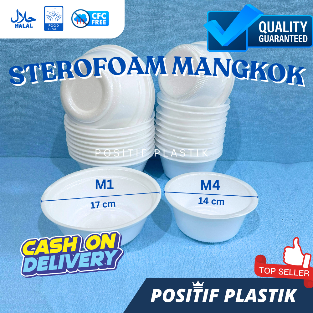 Jual [5 PCS] Sterofoam / Foam KCS - Mangkok Bulat Styrofoam M1 M4 ...