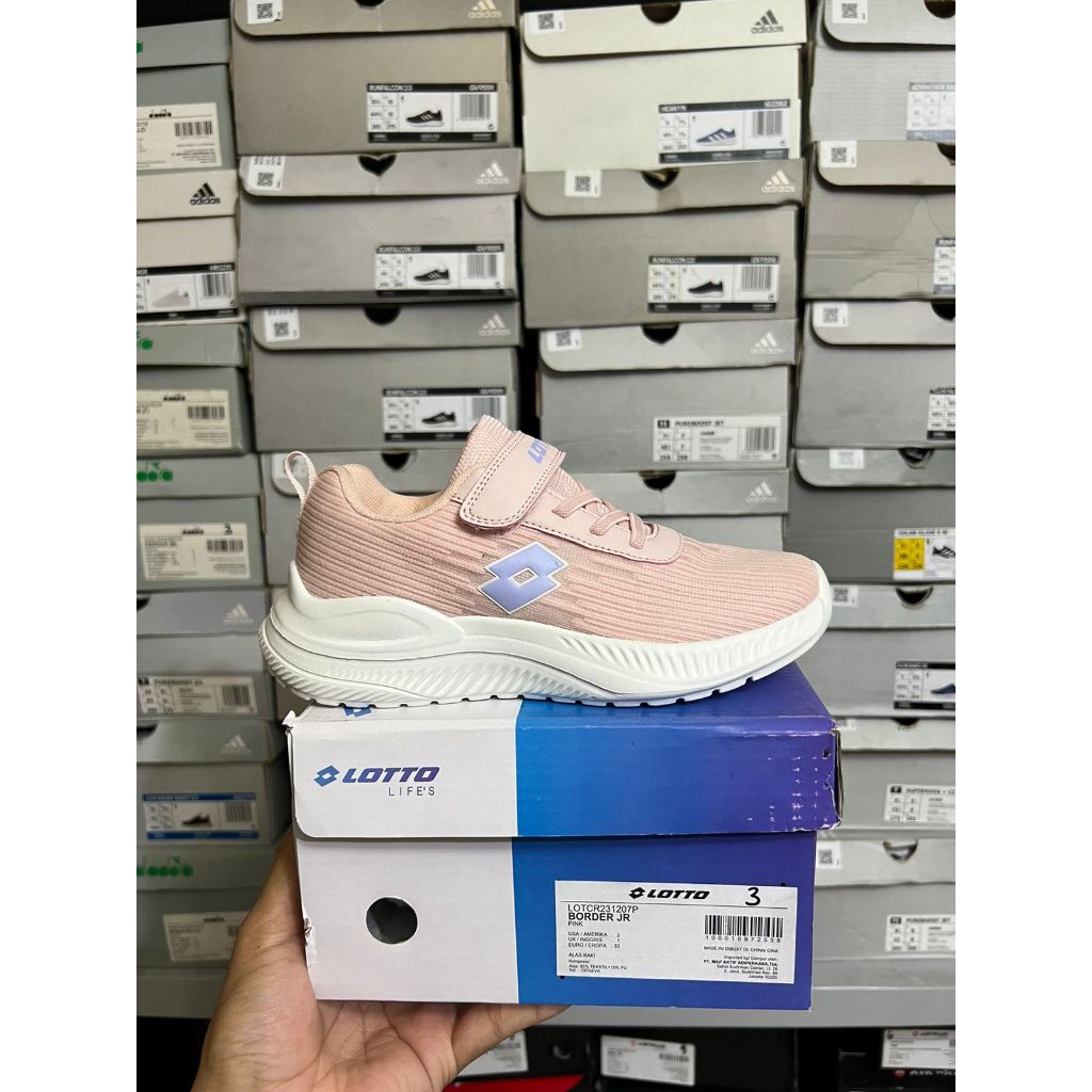 Jual Lotto Border Jr Pink Kids Shoes Original | Shopee Indonesia