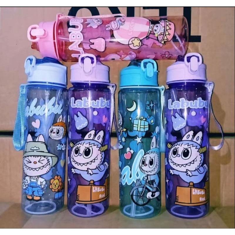 Jual BOTOL MINUM ANAK VIRAL MOTIF LABUBU READY 4 WARNA KAPASITAS 900ML | Shopee Indonesia