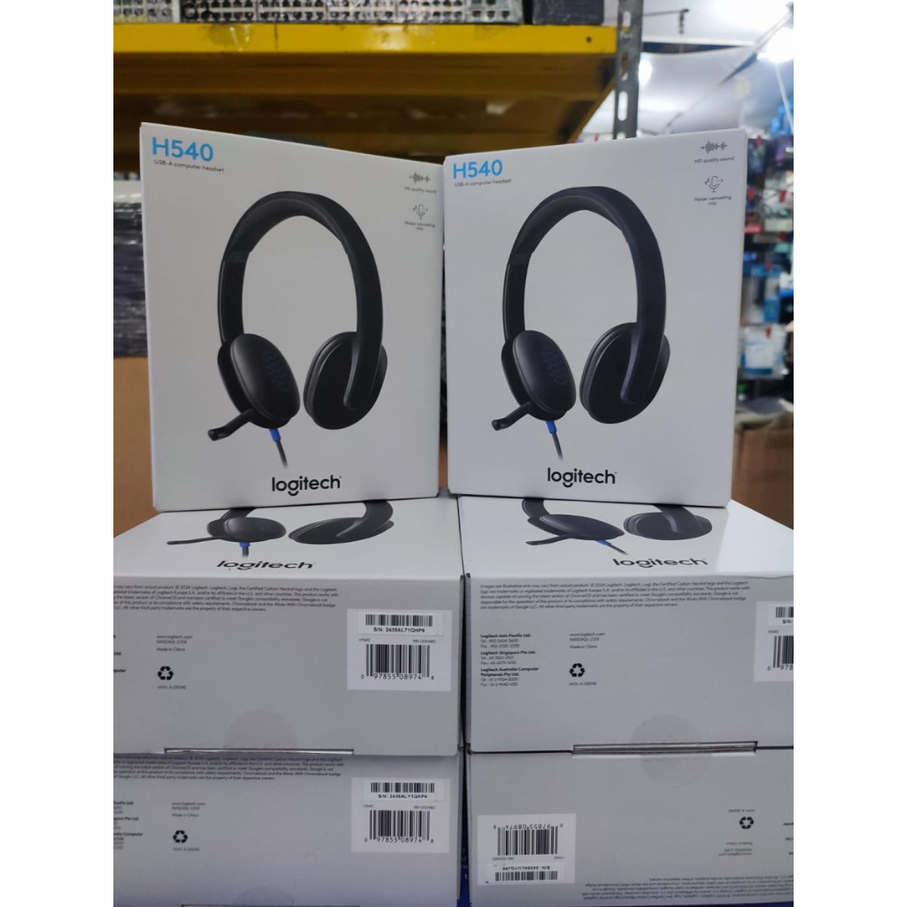 Jual LOGITECH HEADSET H540 USB STEREO / HEAD SET H 540 USB SETERIO ...