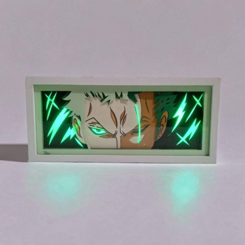 Jual Lampu LED Anime Lightbox 3D One Piece - Roronoa Zoro Light Box ...