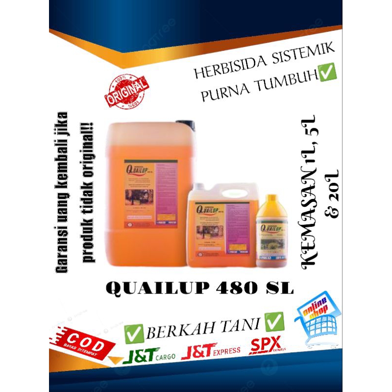 Jual Racun rumput /Herbisida sistemik / obat rumput QUAILUP 480 SL ...