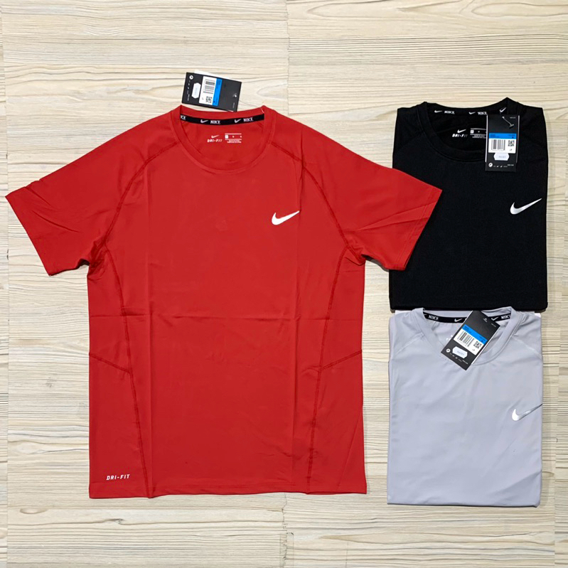Jual T-SHIRT KAOS IMPORT NIKE DRI FIT RUNNING OLAHRAGA PREMIUM MERAH HITAM HIJAU SAGE BOTOL ...