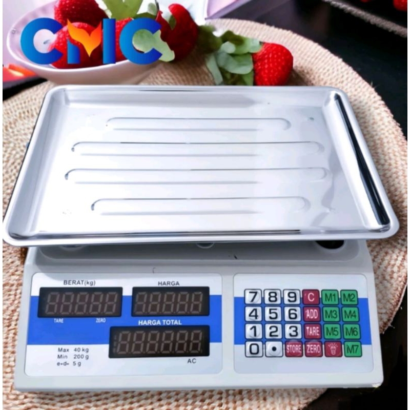 Jual Timbangan Digital 40kg buah / laundry /sembako | Shopee Indonesia