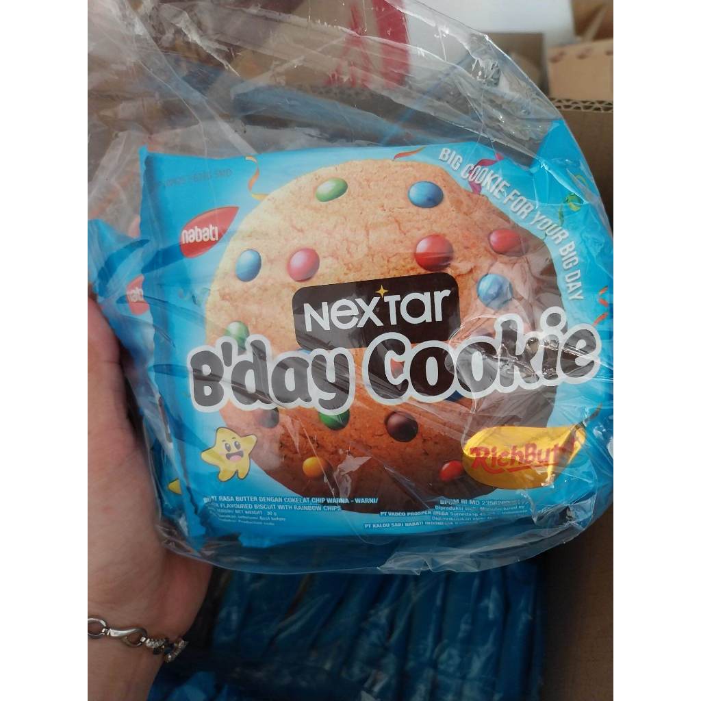 Jual Nextar B'day Cookies Chip Warna Warni 1 Pack / 10 pcs | Shopee ...