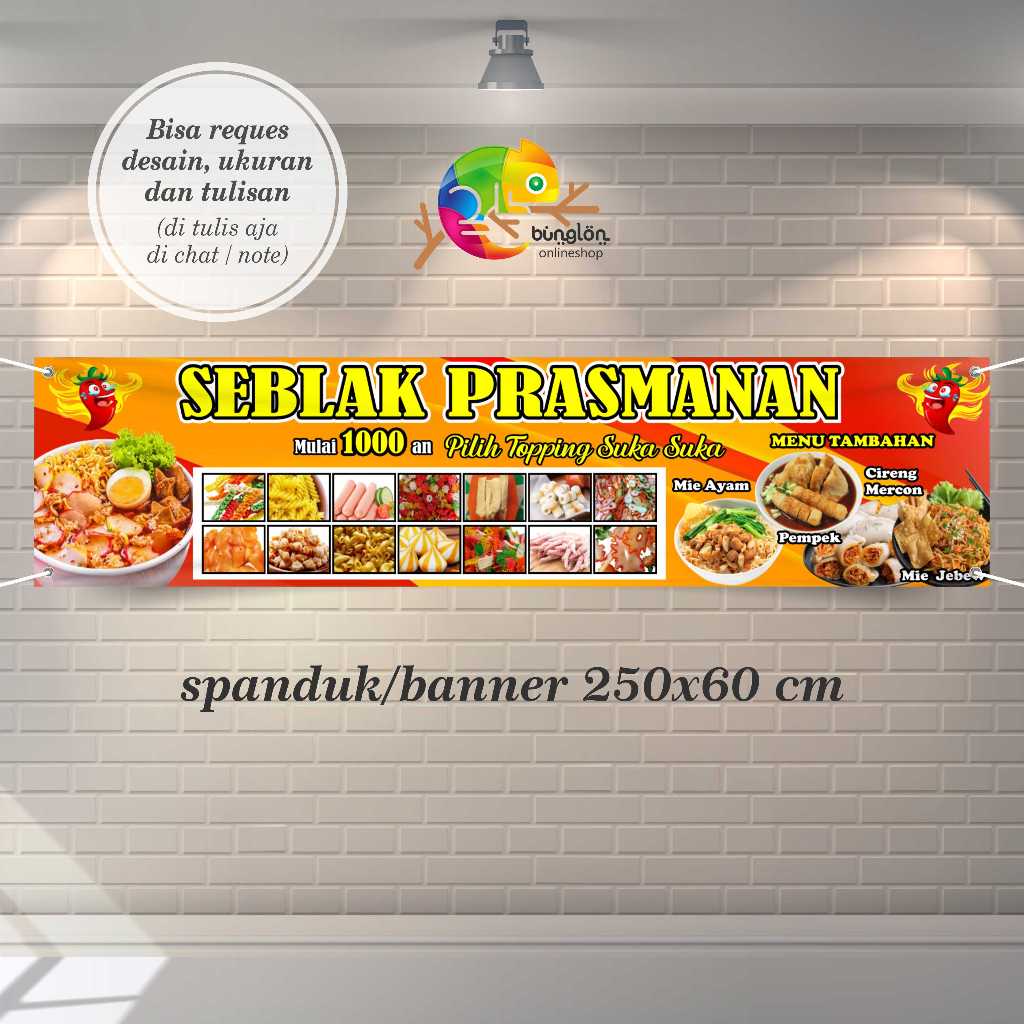 Jual Cetak Spanduk Banner Seblak Prasmanan | Shopee Indonesia