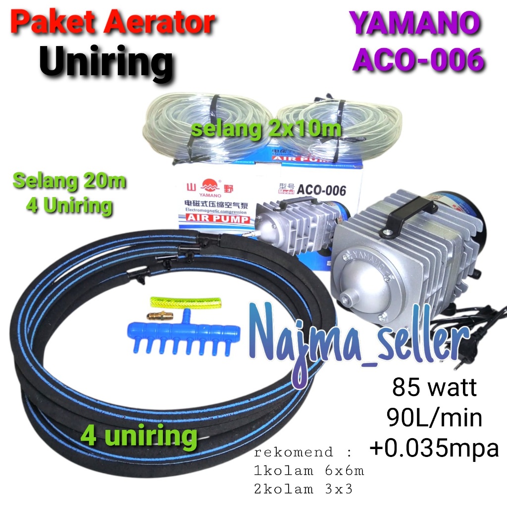 Jual Paket Aerator Kolam UNIRING Yamano ACO-006. Tenaga Besar. Khusus ...