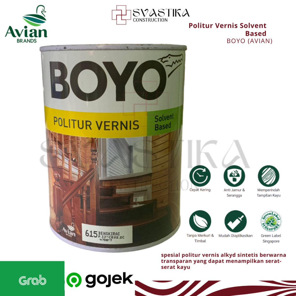 Jual Boyo Avian Politur Vernis Cat Kayu 1 Liter | Shopee Indonesia