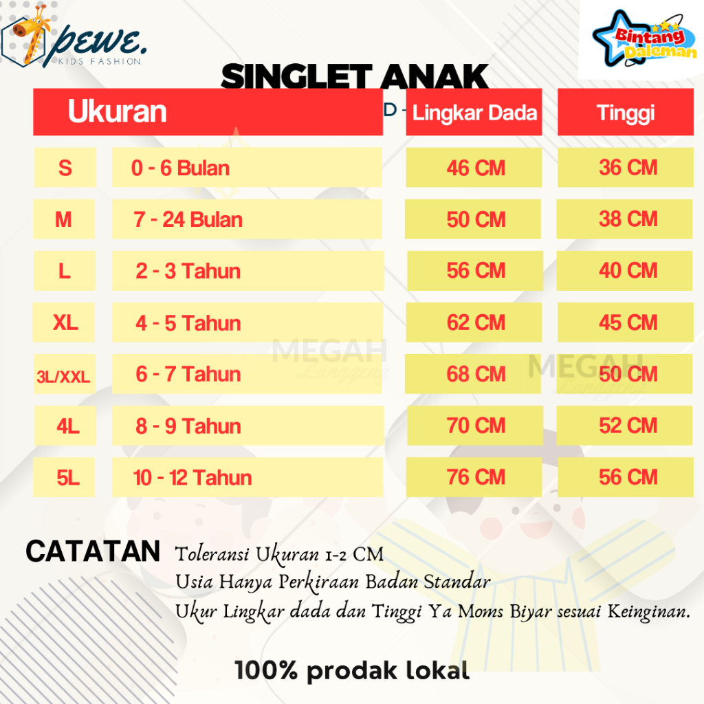 Jual 6 Pcs Kaos dalem Anak Putih Tanpa Bolong Bolong Tangtop Anak Laki Dan Perempuan Bintang ...