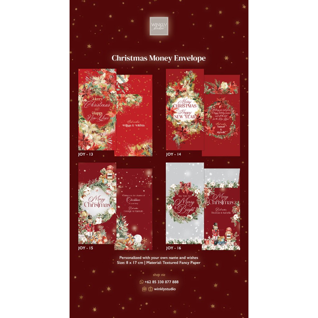Jual Angpao NATAL Custom Nama / 2024 CHRISTMAS ENVELOPE / Angpau Hari ...
