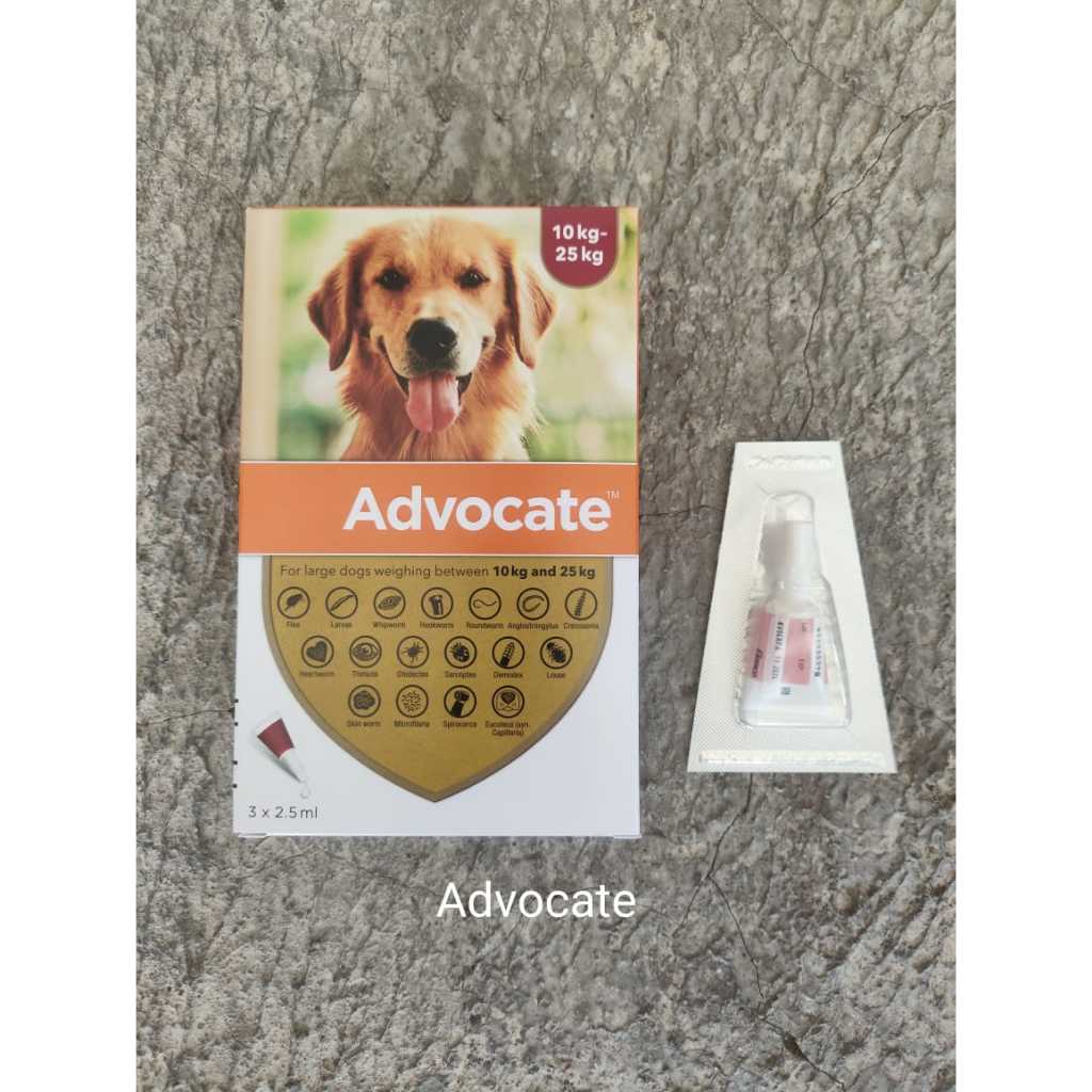 Jual advocate for large dog BB 10 kg - 25 kg obat kutu tetes anjing 1 ...