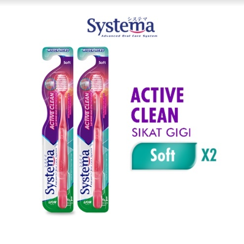 Jual Systema Sikat Gigi Active Clean Soft x2 | Shopee Indonesia
