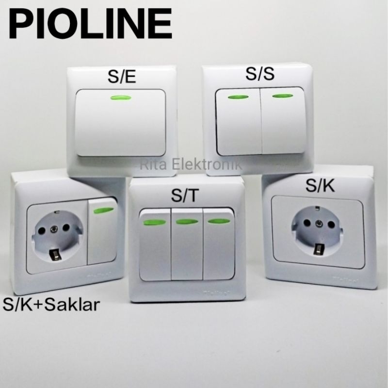 Jual Pioline Decor Series Saklar Dan StopKontak SNI S/E, S/S, S/T, S/K ...