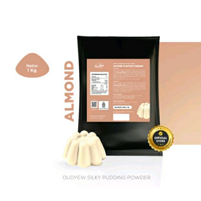 Jual ComeFood almond lychee Pudding 1kg Toping leci Premium silky ...