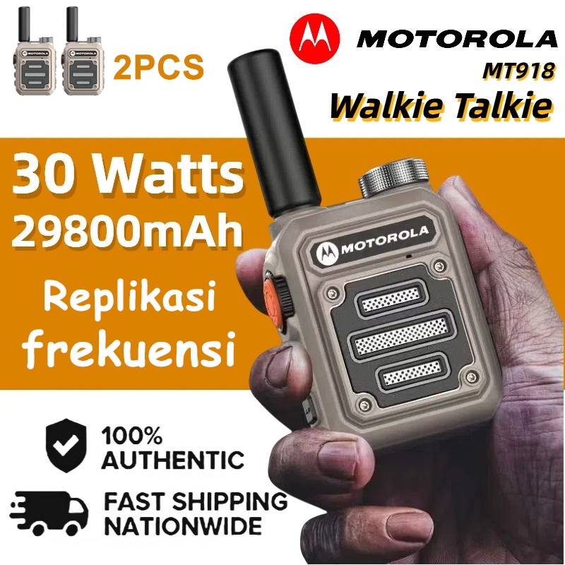 Jual HT Motorola walkie talkie mini MT-918 Daya tinggi 30W Jarak jauh baterai 29800 MAH siaga 8 ...