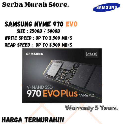 Jual Samsung Evo 970 Plus Nvme 250GB 500GB 1TB 2TB | Shopee Indonesia