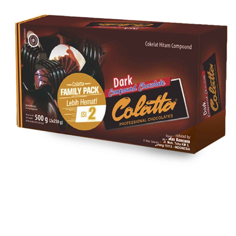 Jual COLATTA DARK COMPOUND CHOCOLATE FAMILY PACK LEBIH HEMAT ISI 2 500 ...