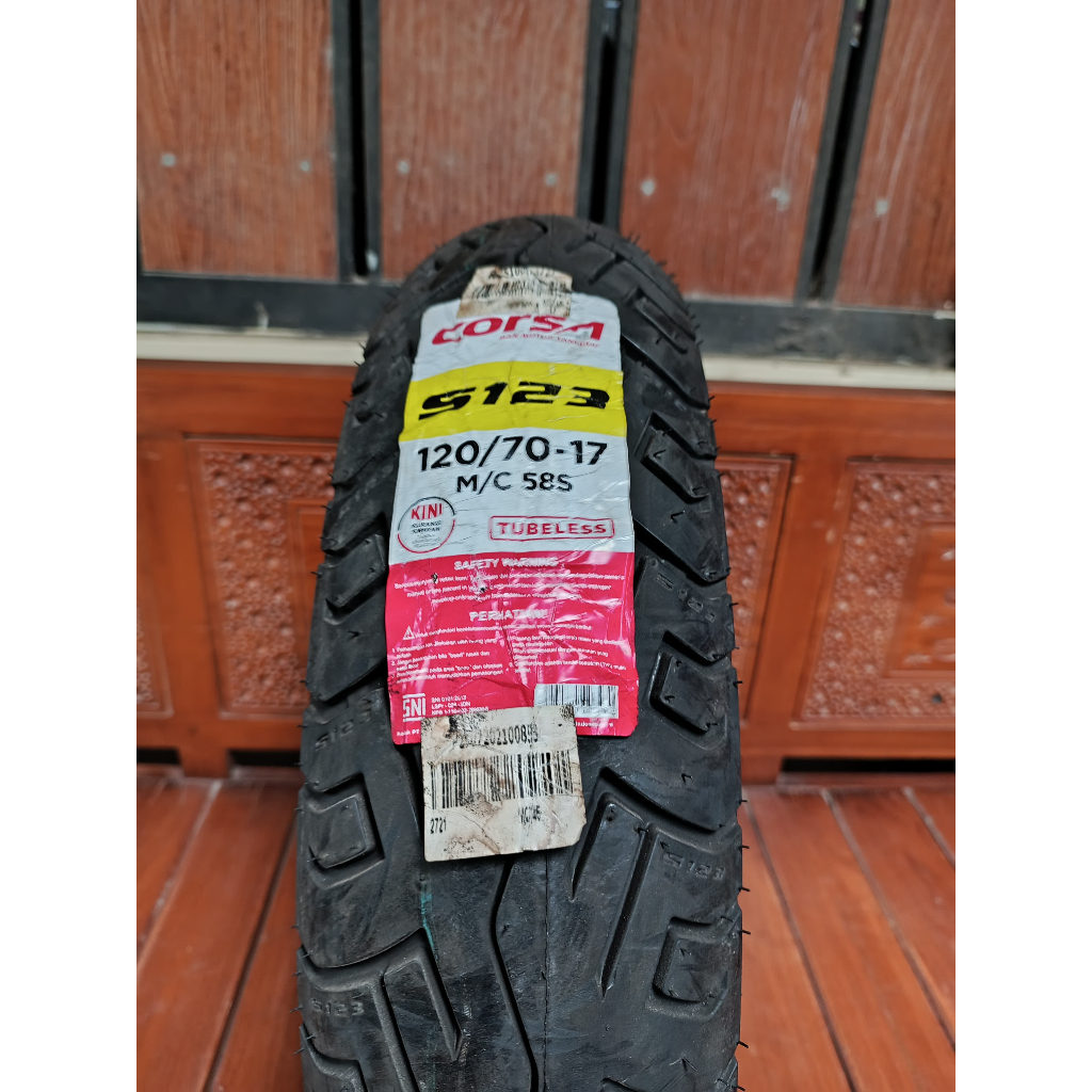 Jual Ban Motor Ring 17 Tubeless Murah Ban Luar Corsa S123 Ukur 120/70 ...