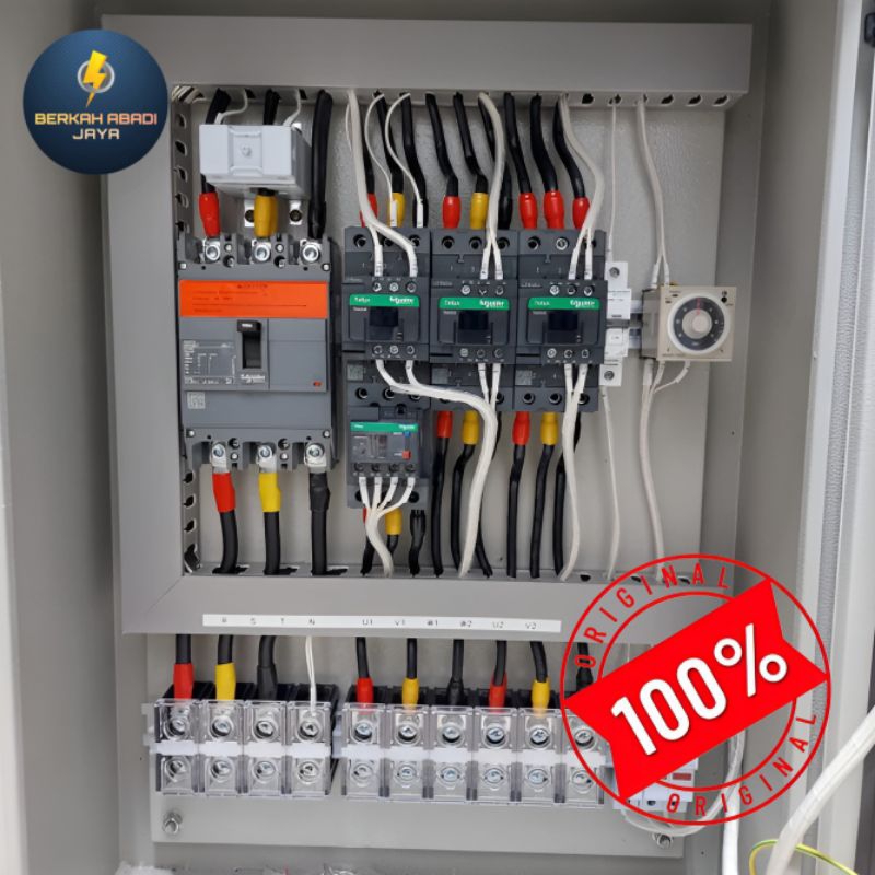 Jual panel star delta 30kw 40hp panel outdoor mccb Schneider 125a plat ...