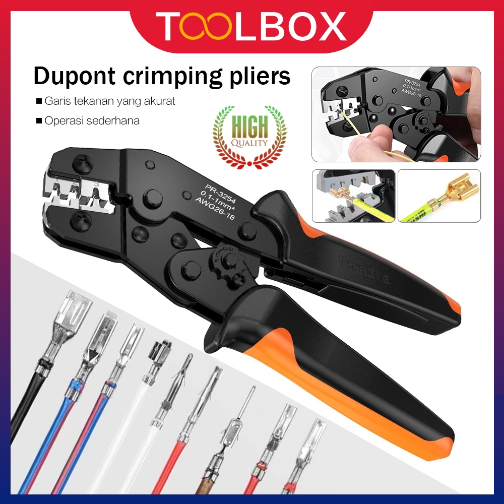 Jual TOOLBOX Terminal Crimp Tang 0.1-1mm² AWG26-18 Crimping PR-3254 ...