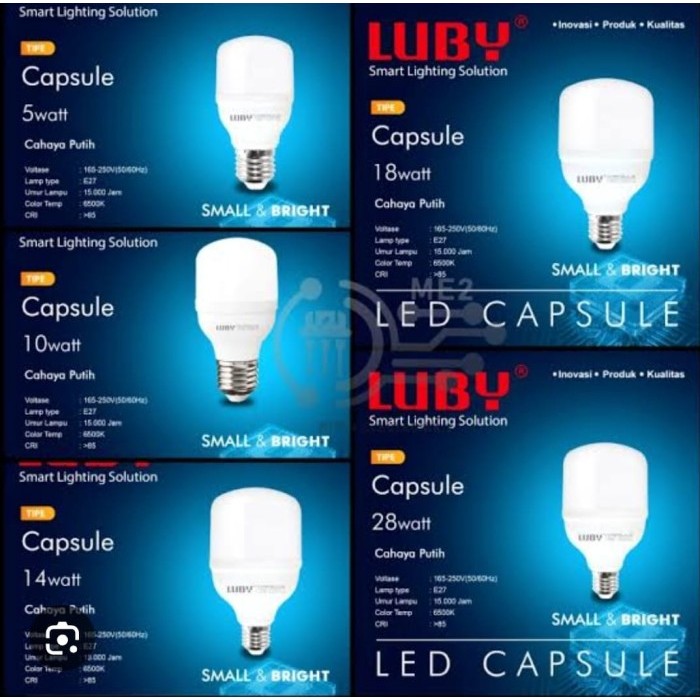 Jual Lampu LED Capsule Luby 5w , 10w , 14w , 18w , 28w , 38w , 45w , 50w Cahaya putih | Shopee ...