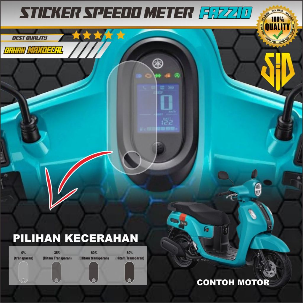 Jual STICKER SPEEDO METER FAZZIO / STICKER SPEDO FAZZIO / STIKER ANTI ...